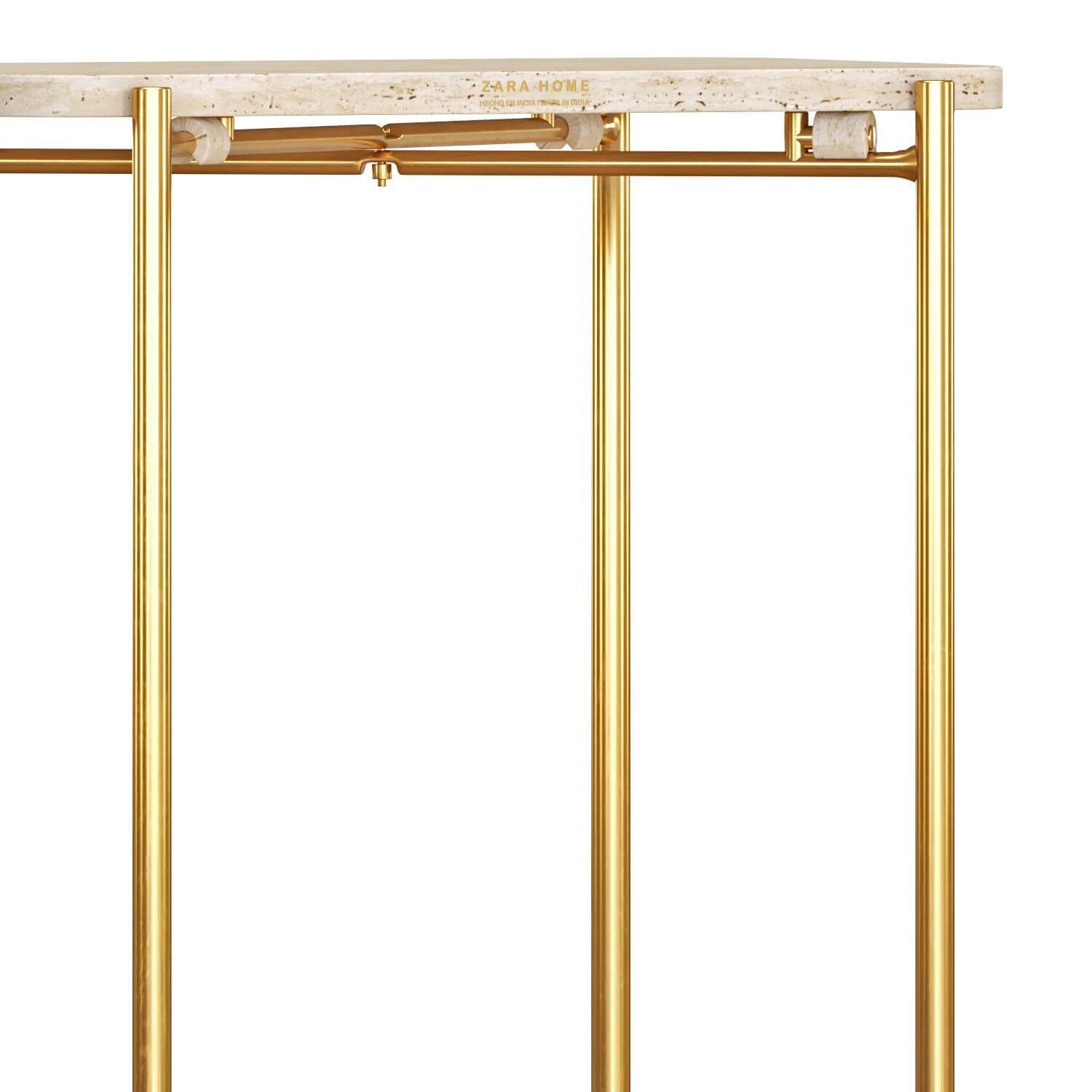 Zara Marble And Wooden Side Tables - 3D Model by min khant