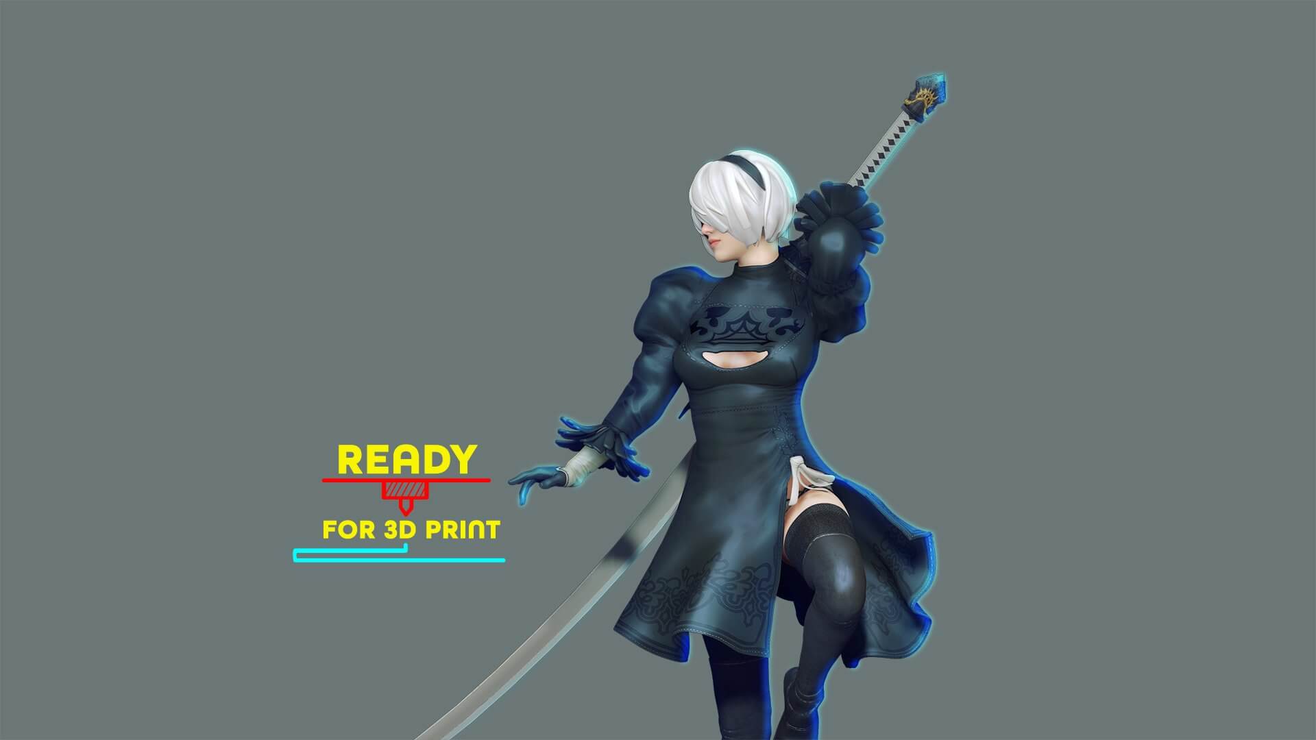 Yorha A2 From Nier: Automata fanart - 3D Model by minhdinh