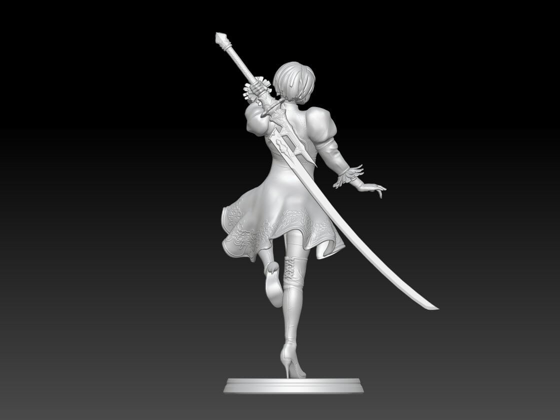 Yorha A2 From Nier: Automata fanart - 3D Model by minhdinh
