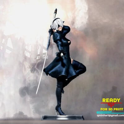 Yorha A2 From Nier: Automata fanart - 3D Model by minhdinh