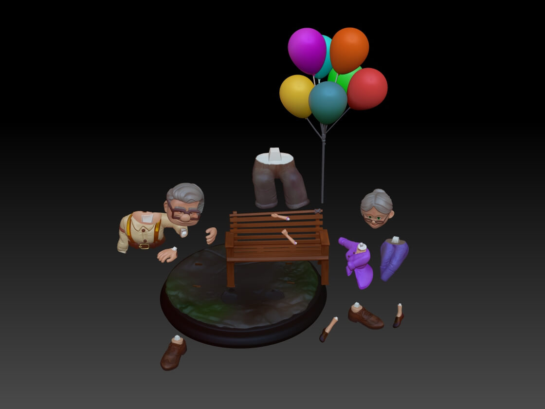 Carl and Ellie - 3D Model by minhdinh