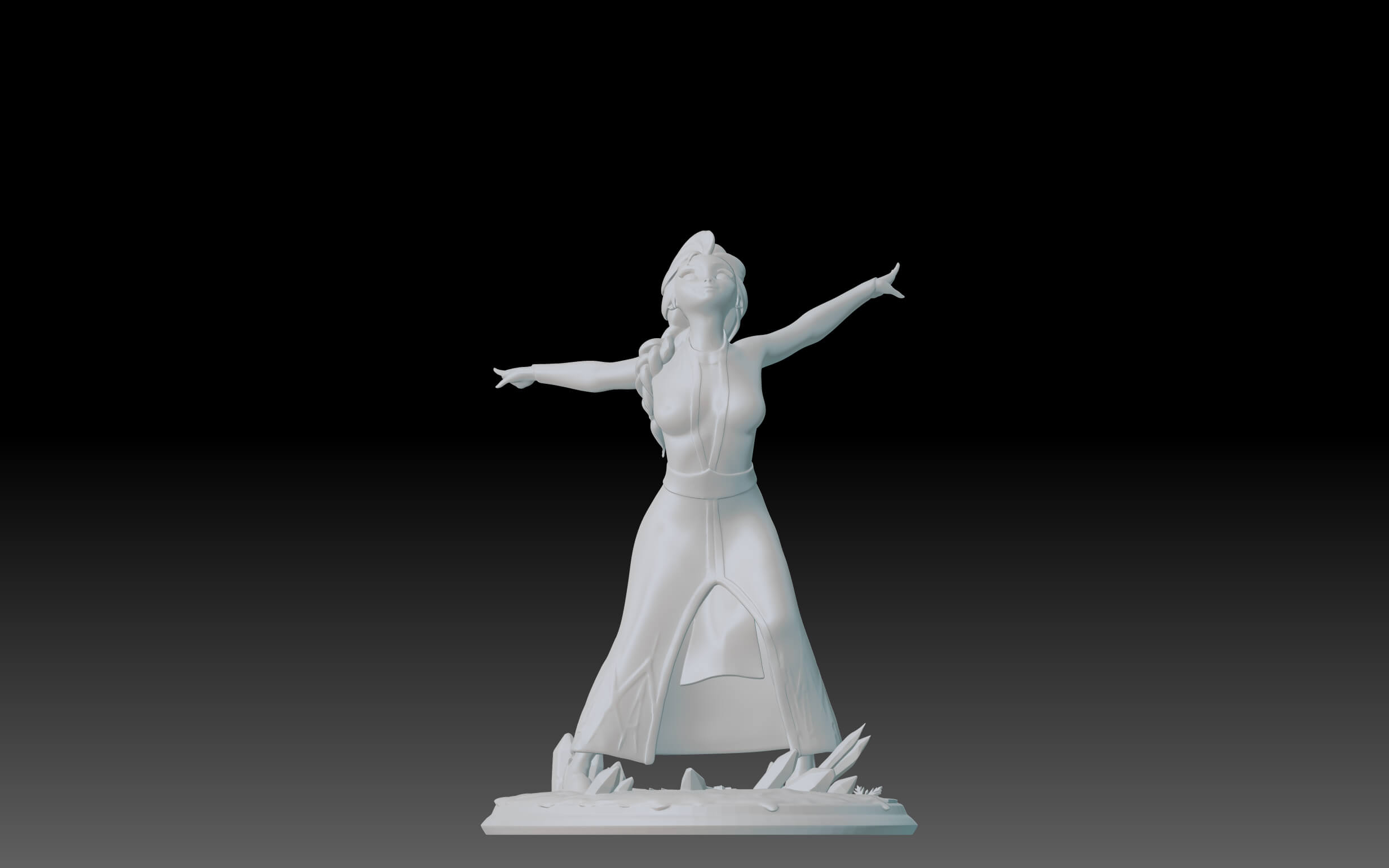 Elsa Frozen Fan Art 3d Model By Minhdinh