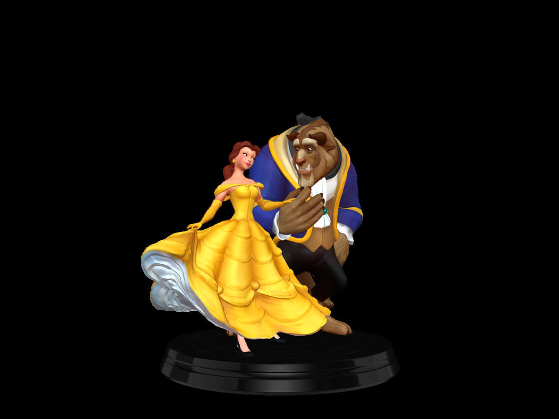 Beauty and The Beast Sculpture - 3D Model by minhdinh