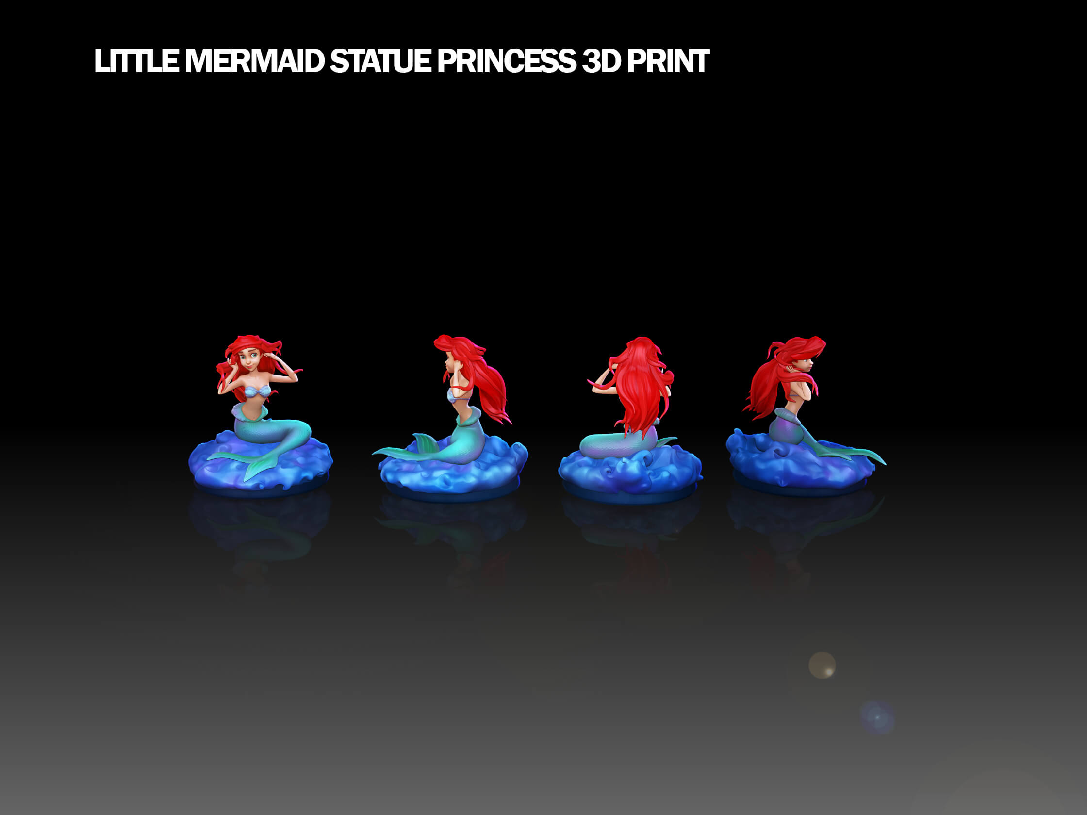 Mermaid Statue Princess 3D Print by minhdinh
