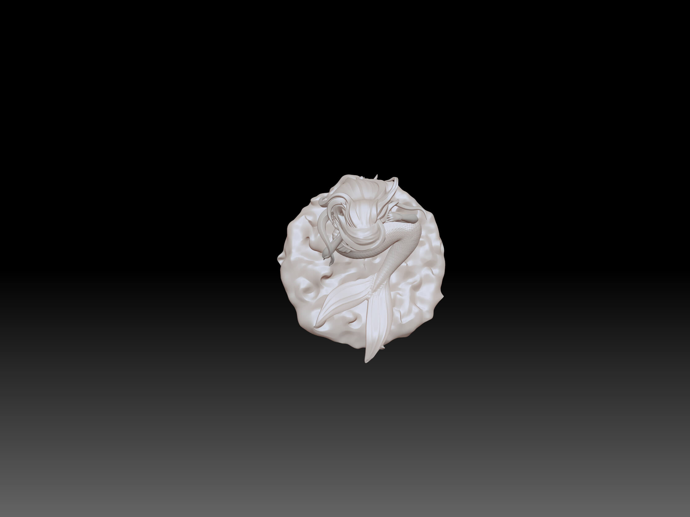 Mermaid Statue Princess - 3D Model by minhdinh