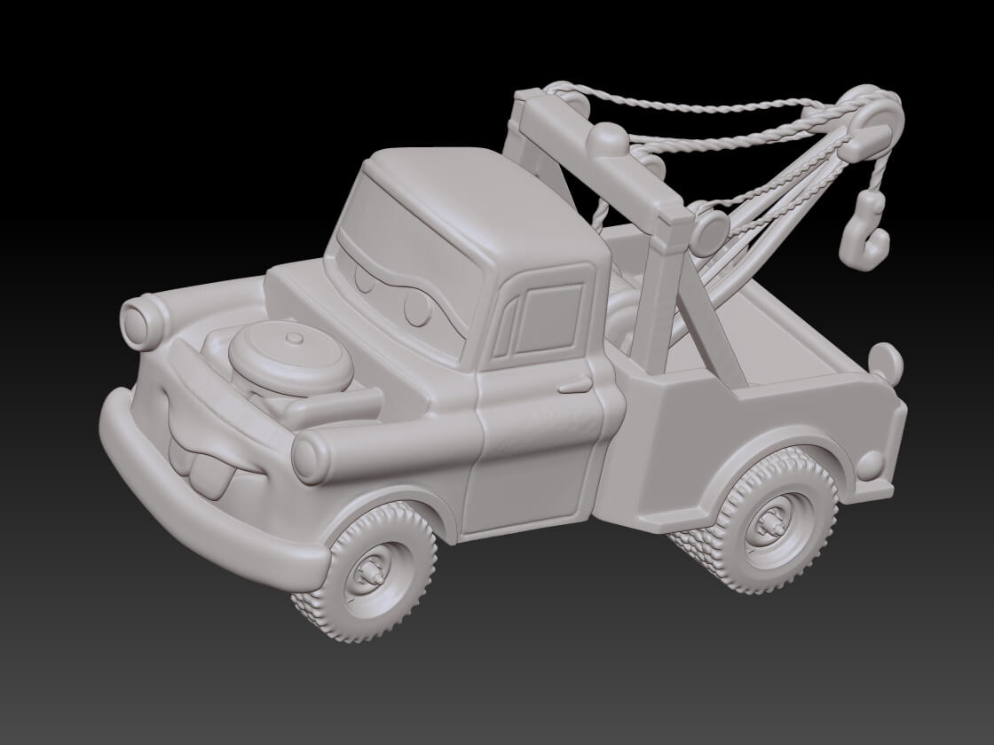 Tow Mater Cars Stl 3D Print Model by minhdinh