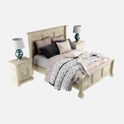 Free Bedroom Set - 3D Model by Miraz01