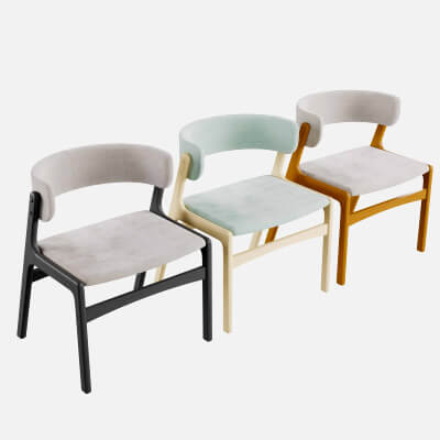 Granite Dining Chair - 3D Model by Miraz01