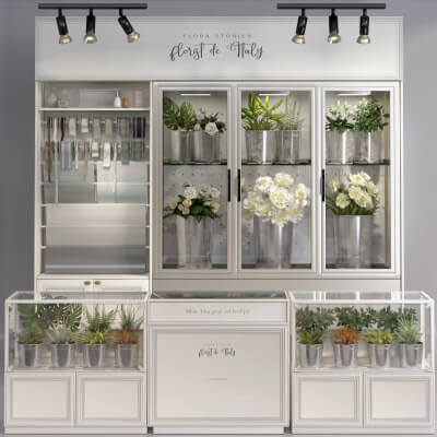 Classic Flower Shop / Store / Florist - 3D Model by mirror men2025