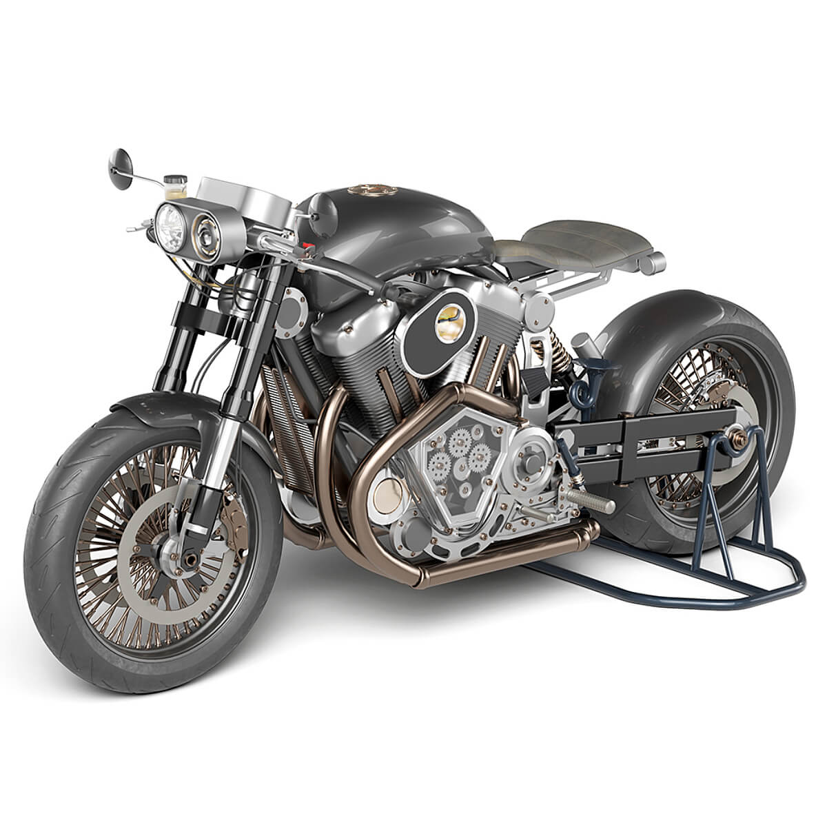 Custom Motorcycle - 3D Model by mirror men2025