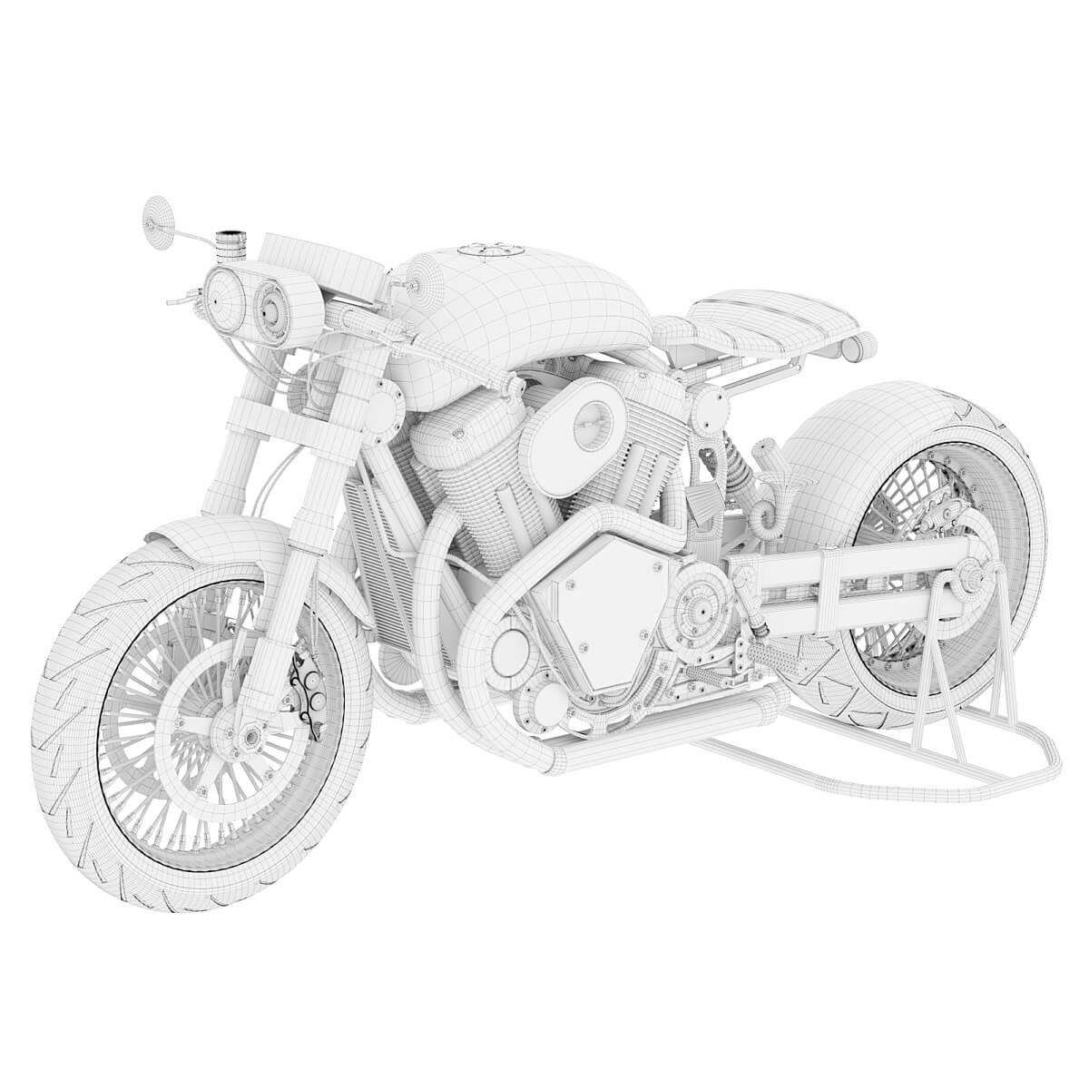 Custom Motorcycle - 3D Model by mirror men2025