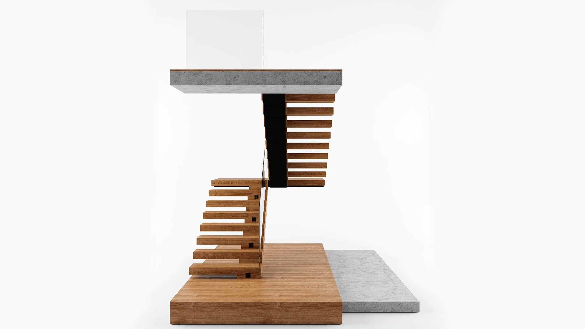 Modern Interior Stair 02 - 3D Model by mirror men2025
