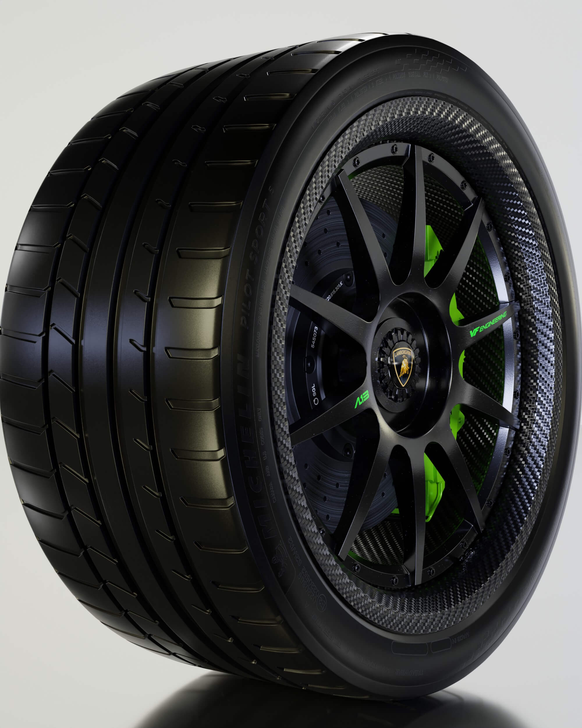 Car Rim AL13 CF-VF Trofeo Carbon Fiber 3D Model by Mirshod