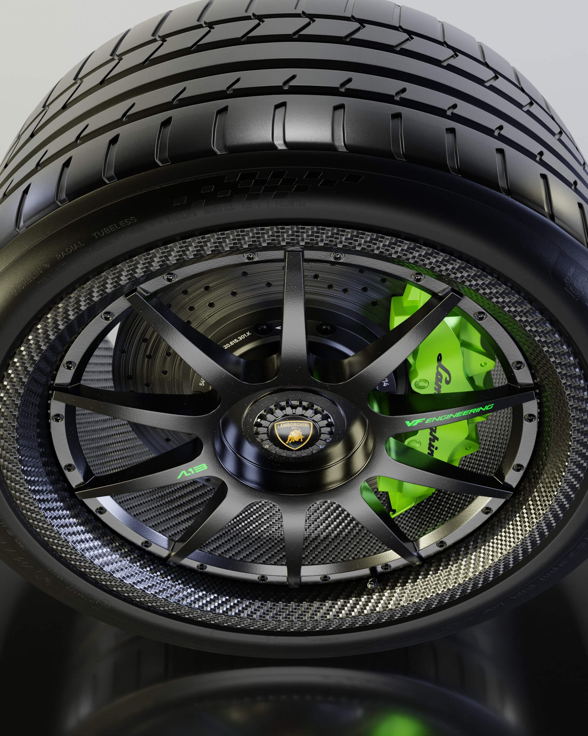 Car Rim AL13 CF-VF Trofeo Carbon Fiber 3D Model by Mirshod