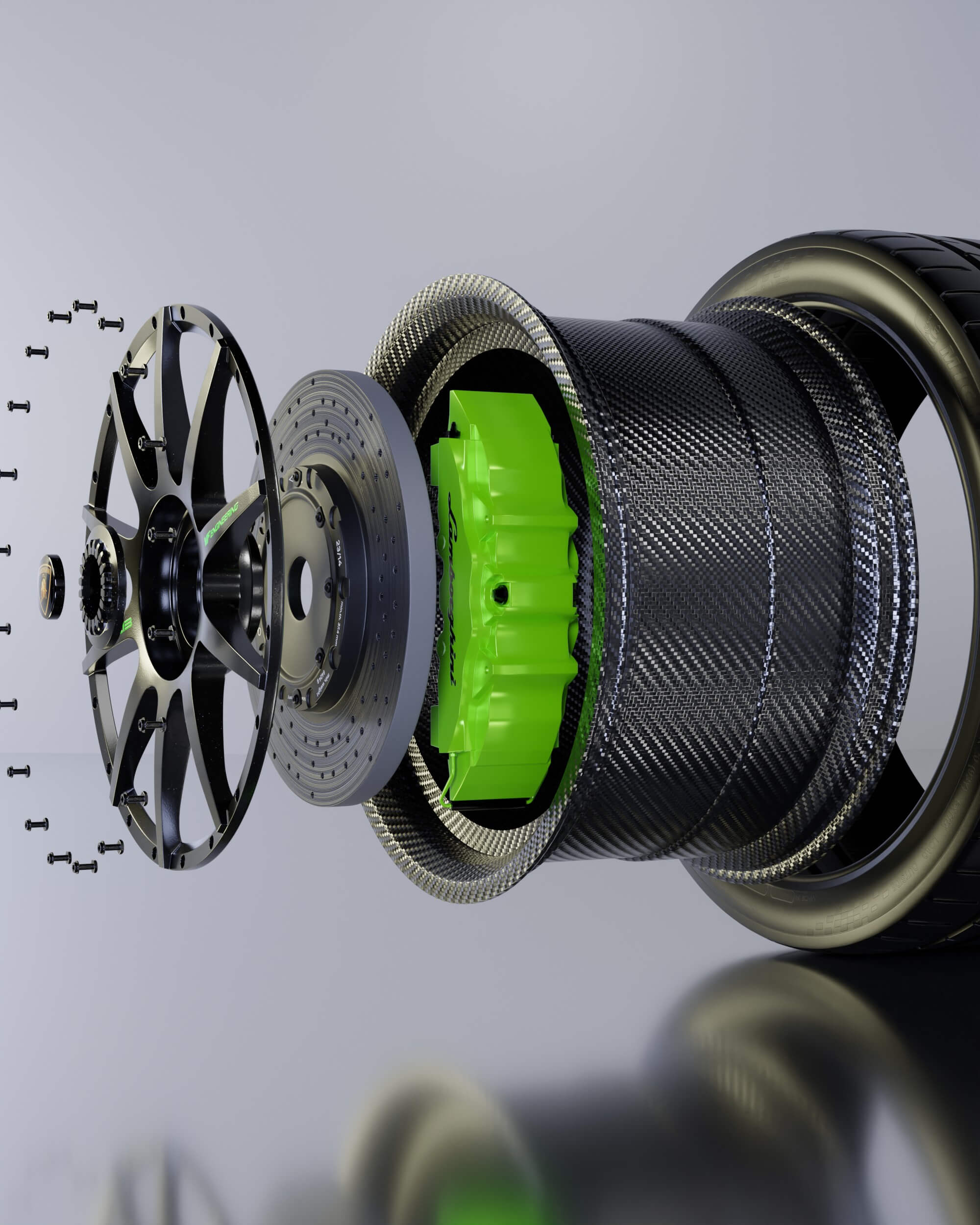 Car Rim AL13 CF-VF Trofeo Carbon Fiber 3D Model by Mirshod