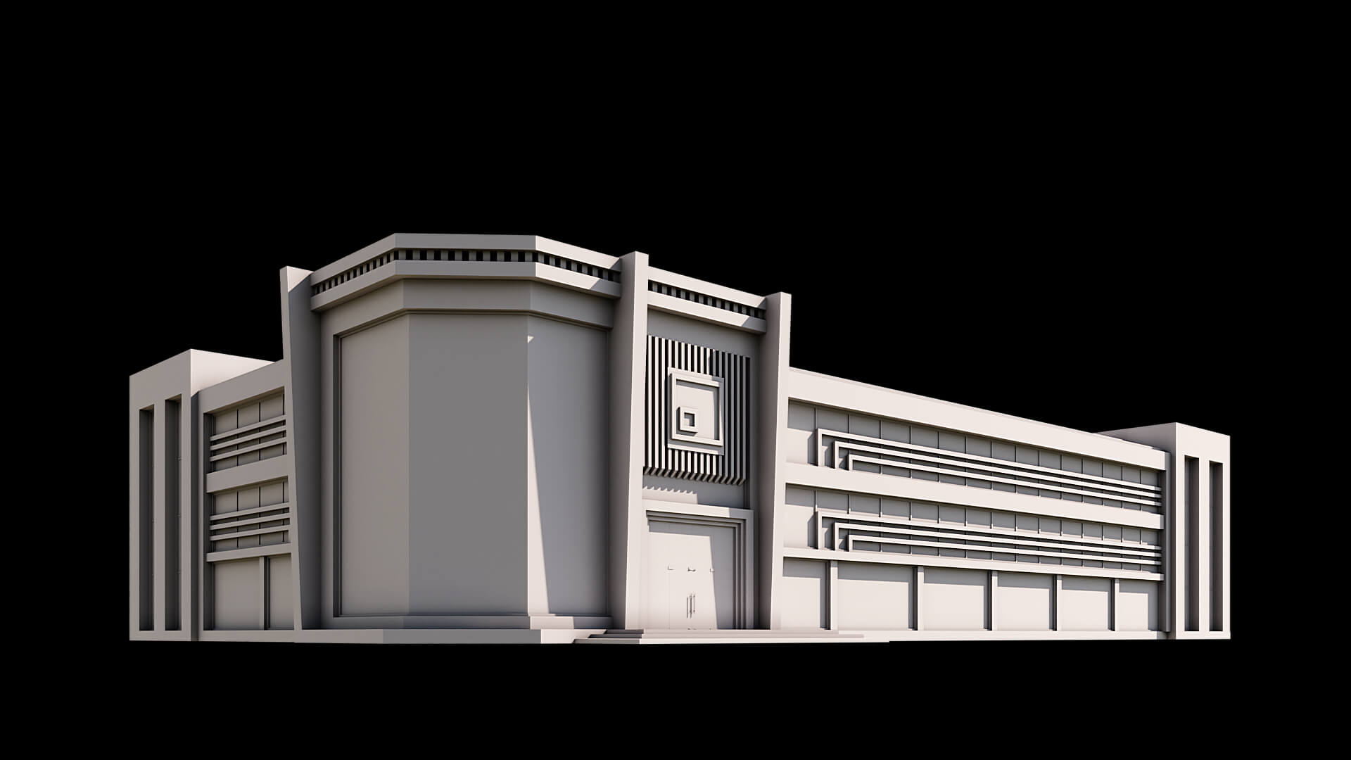 Contemporary Building - 3D Model by mirzaev3d