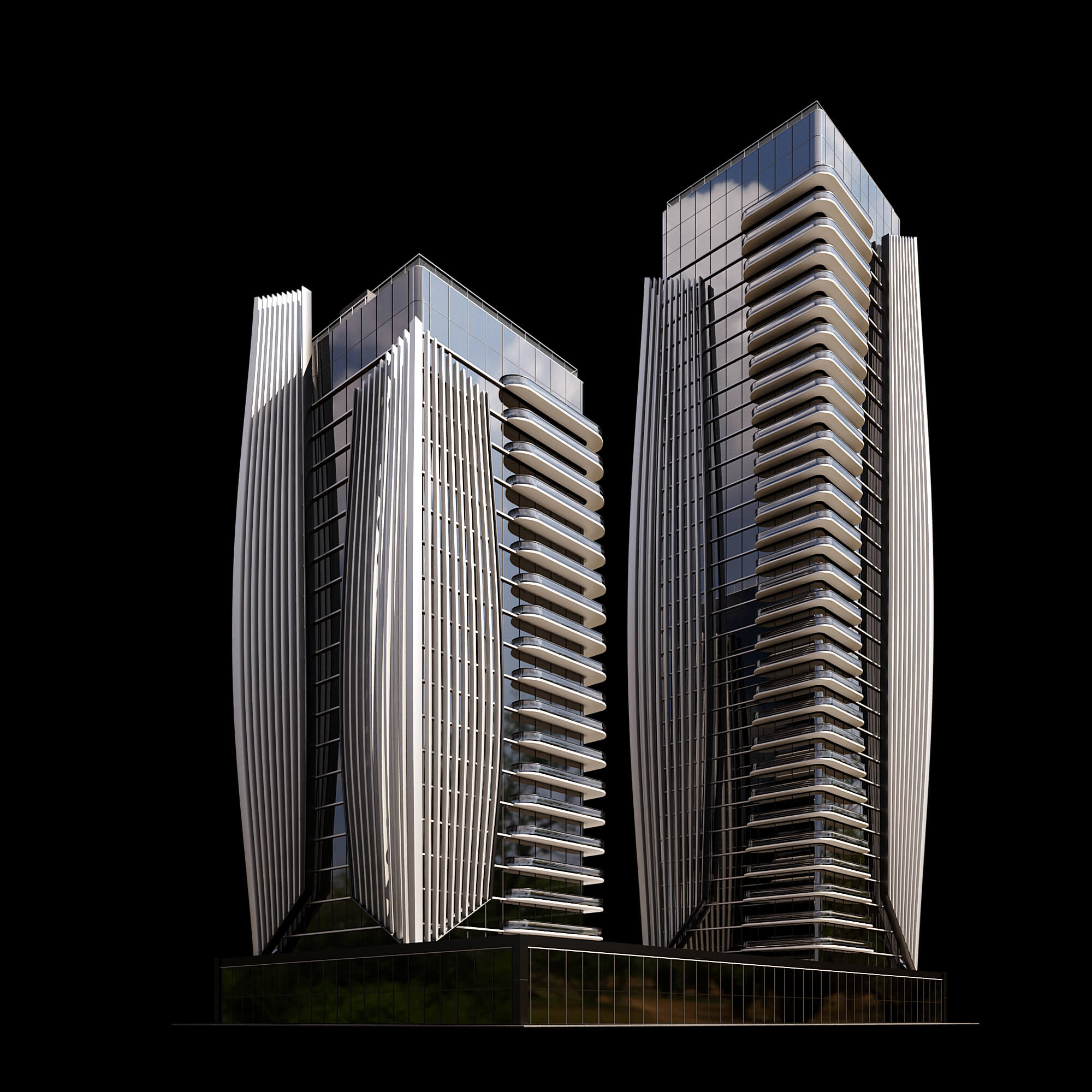 High-Rise Building 3D Model by mirzaev3d