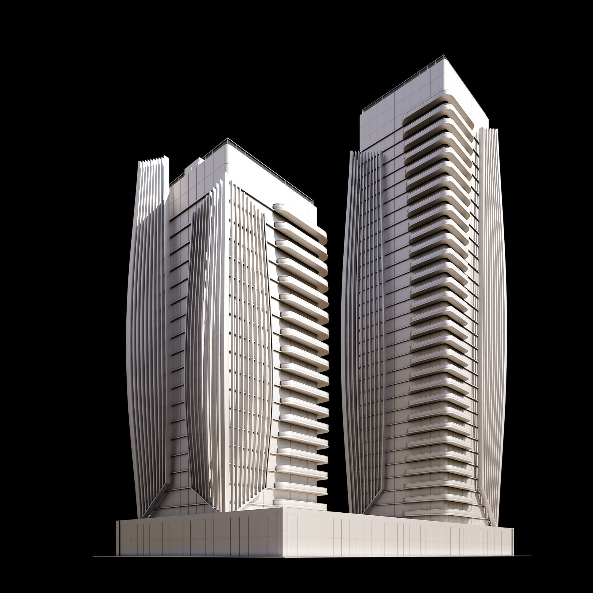 High-Rise Building 3D Model by mirzaev3d