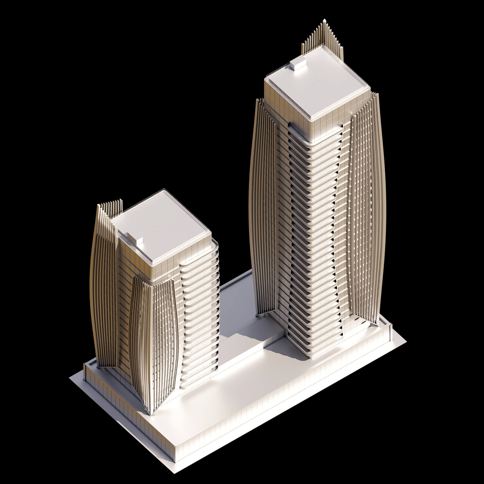 High-Rise Building 3D Model by mirzaev3d