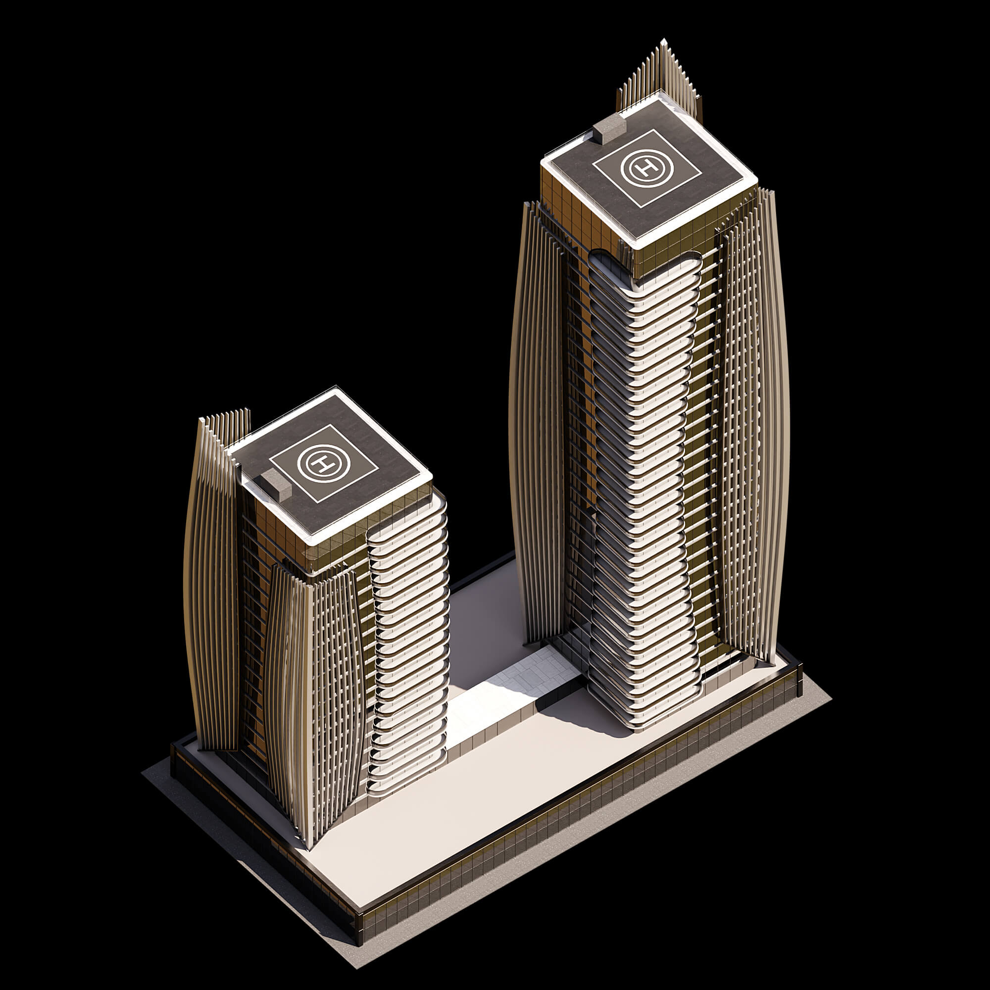 High-Rise Building 3D Model by mirzaev3d