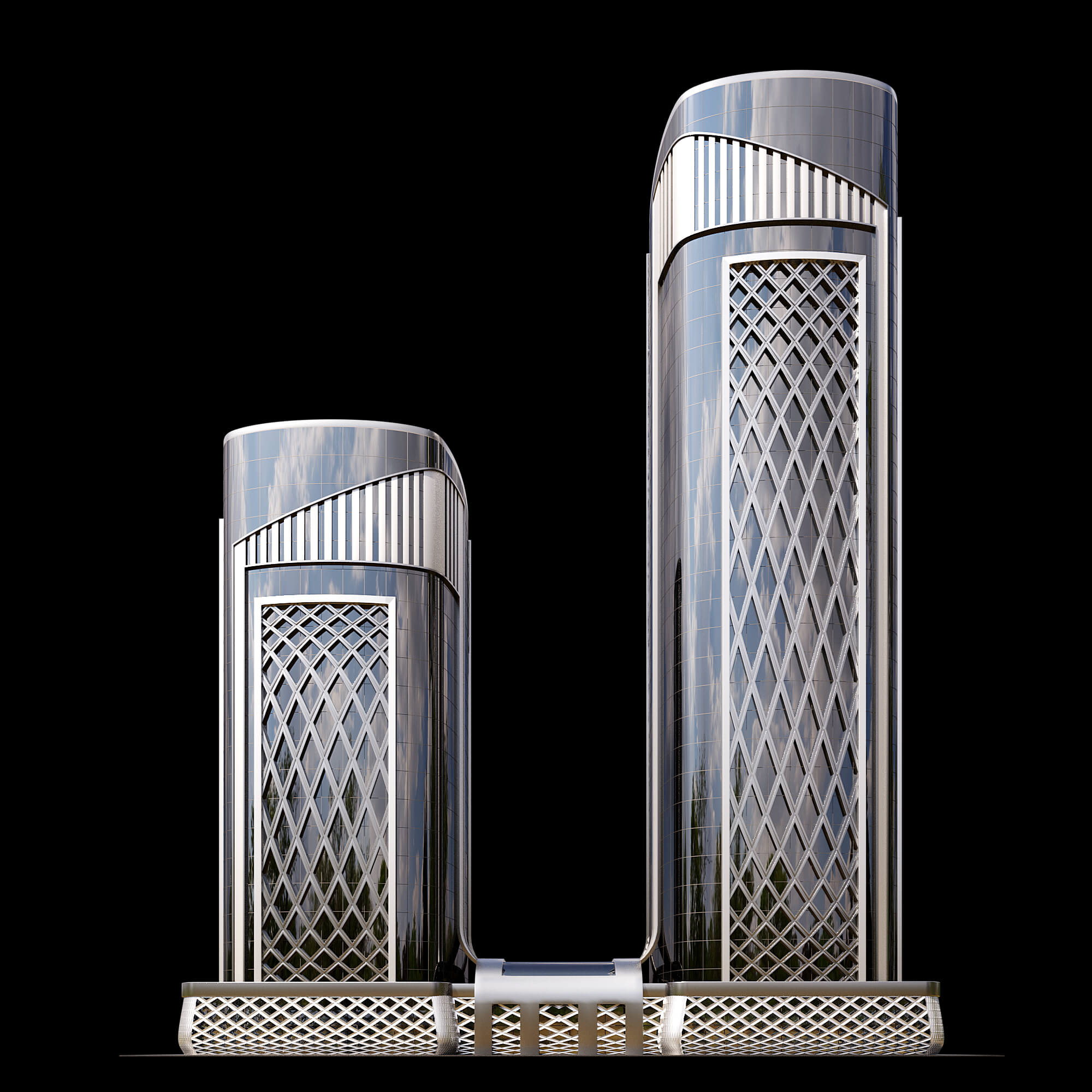 High-Rise Building 3D Model by mirzaev3d