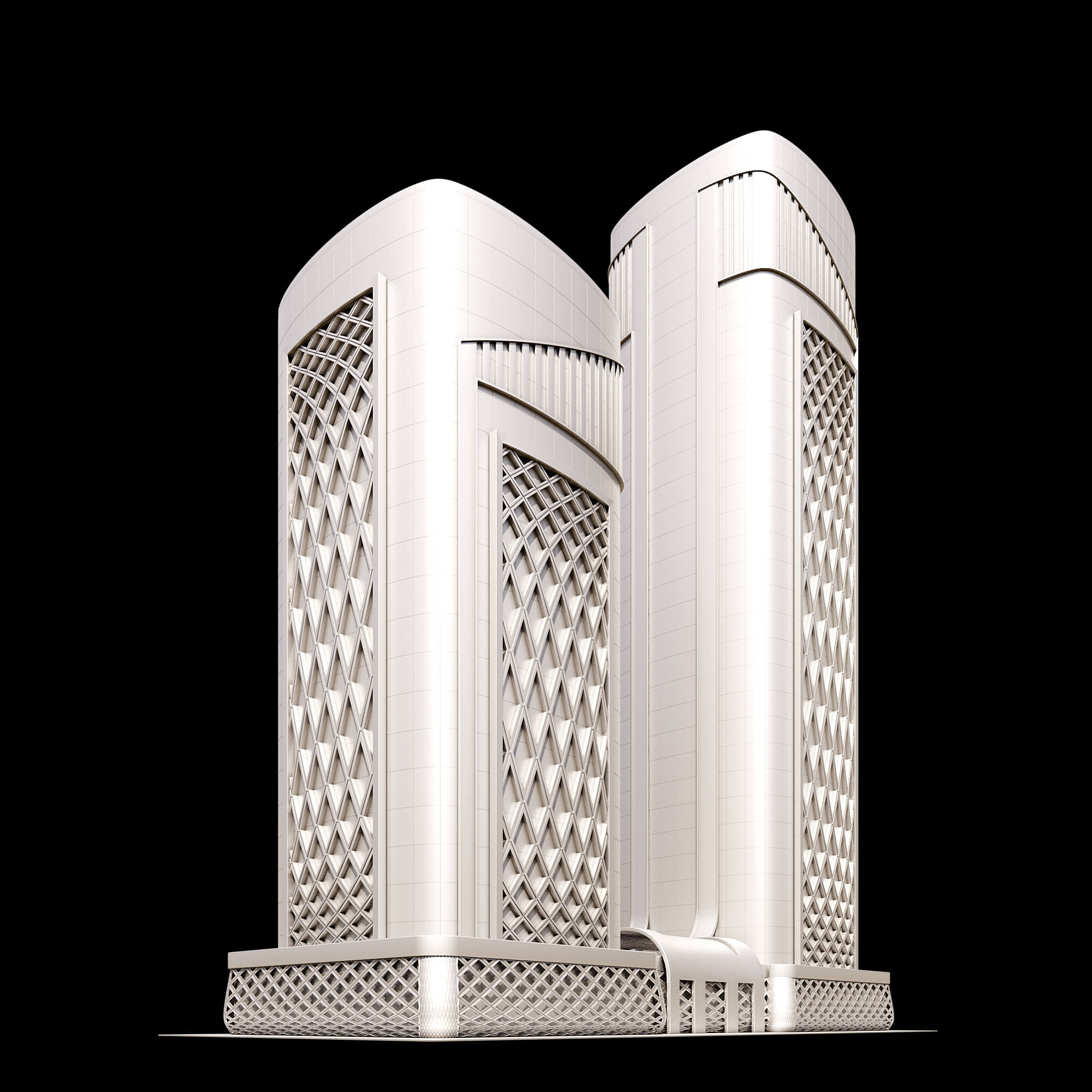 High-Rise Building 3D Model by mirzaev3d