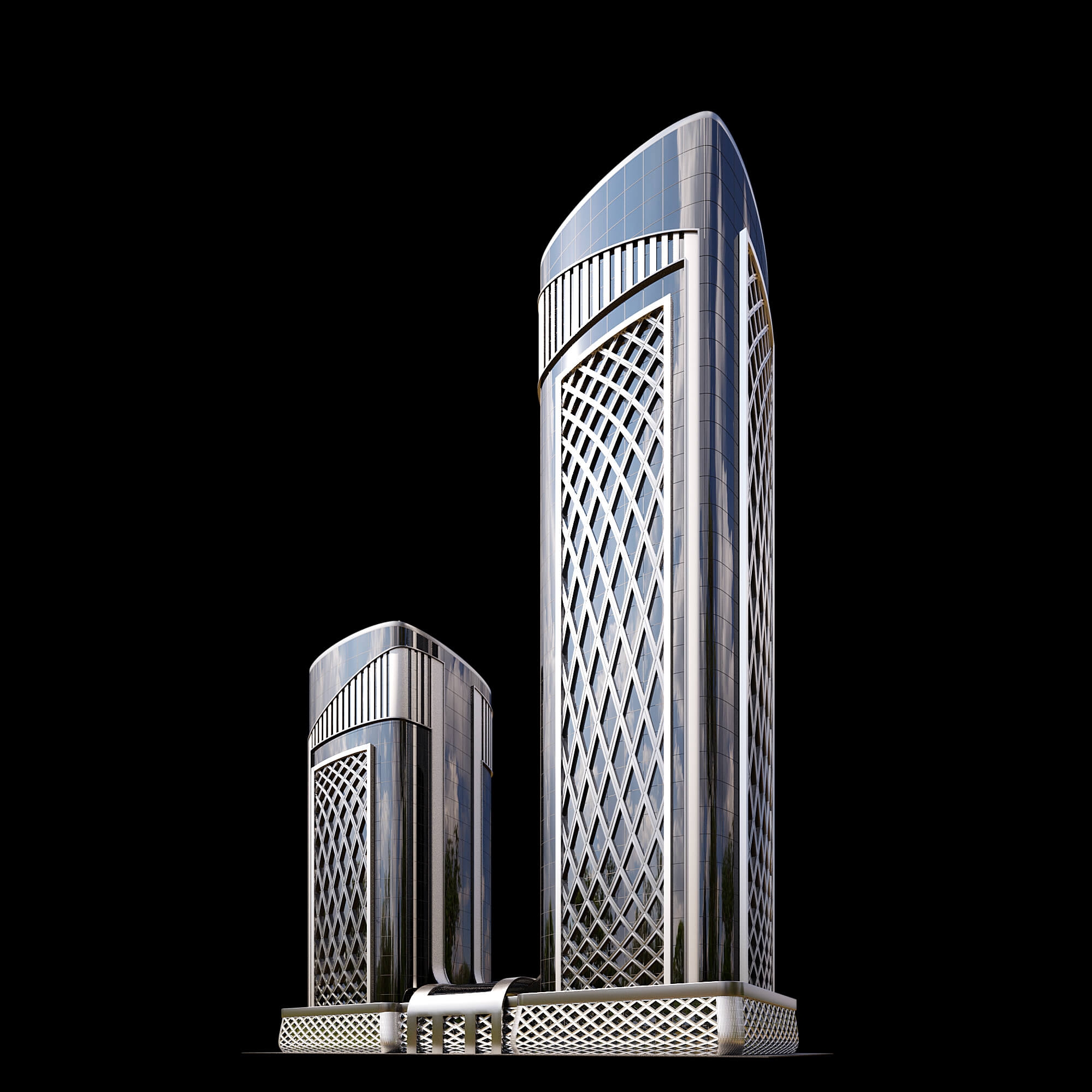 High-Rise Building 3D Model by mirzaev3d