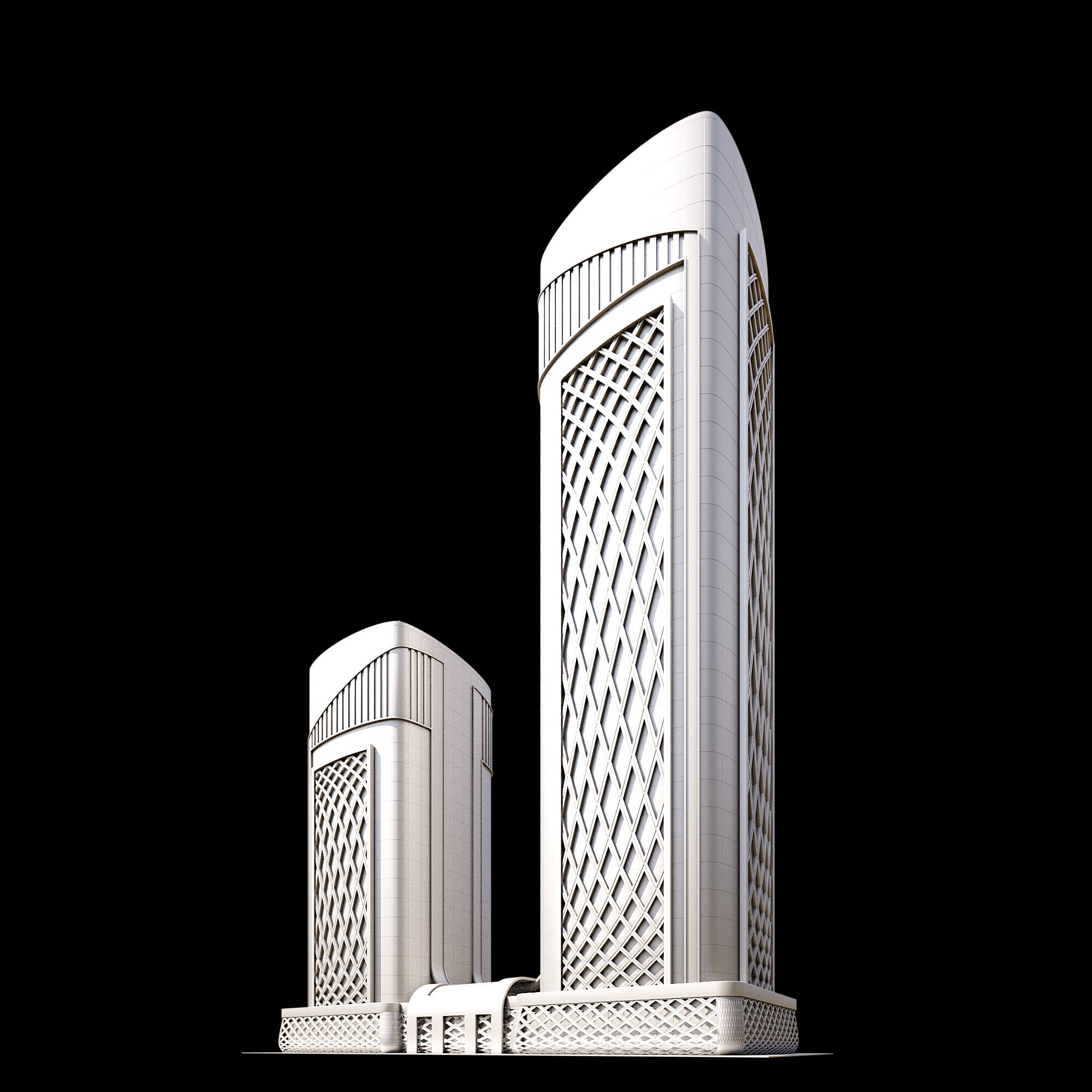 High-Rise Building 3D Model by mirzaev3d