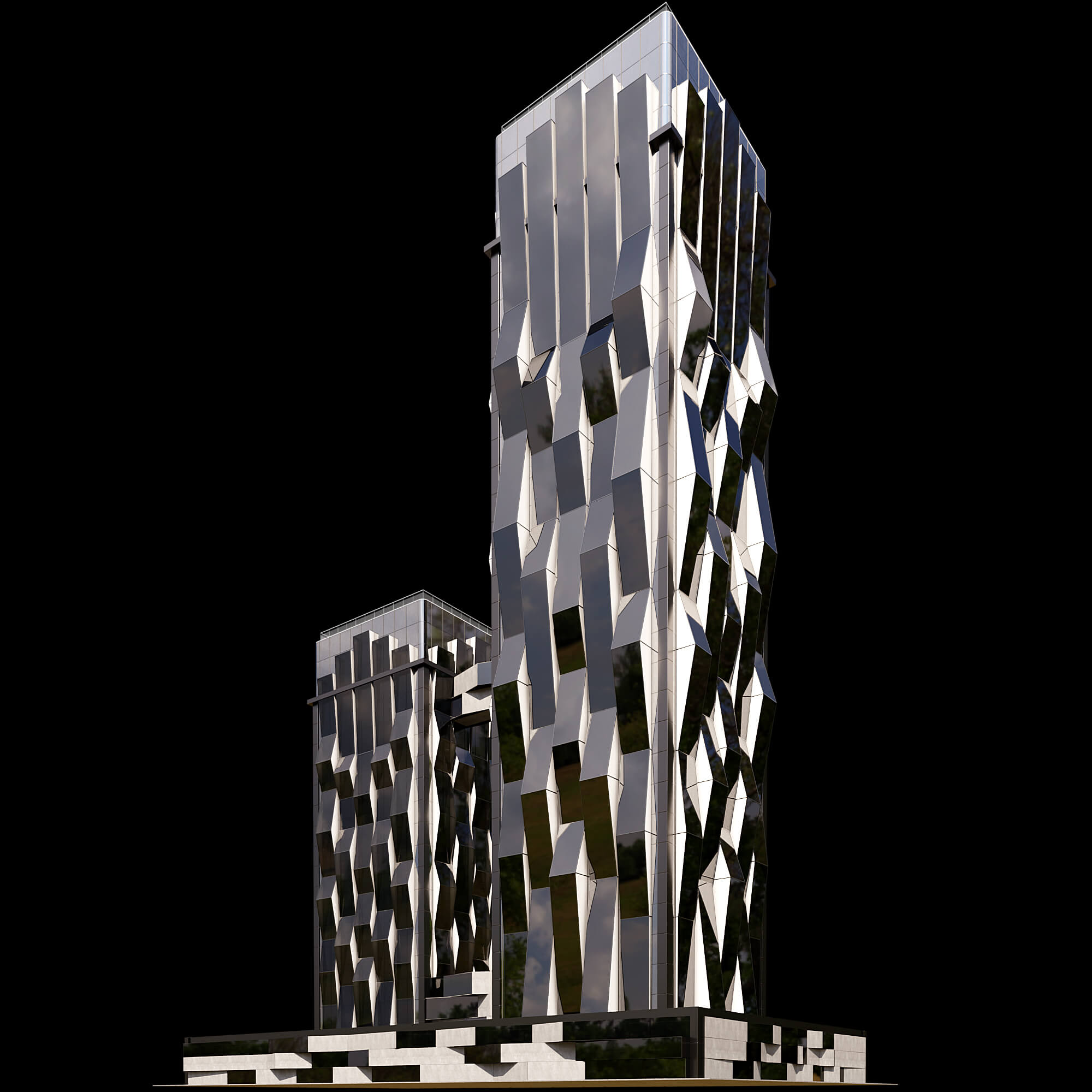 High-Rise Building 3D Model by mirzaev3d