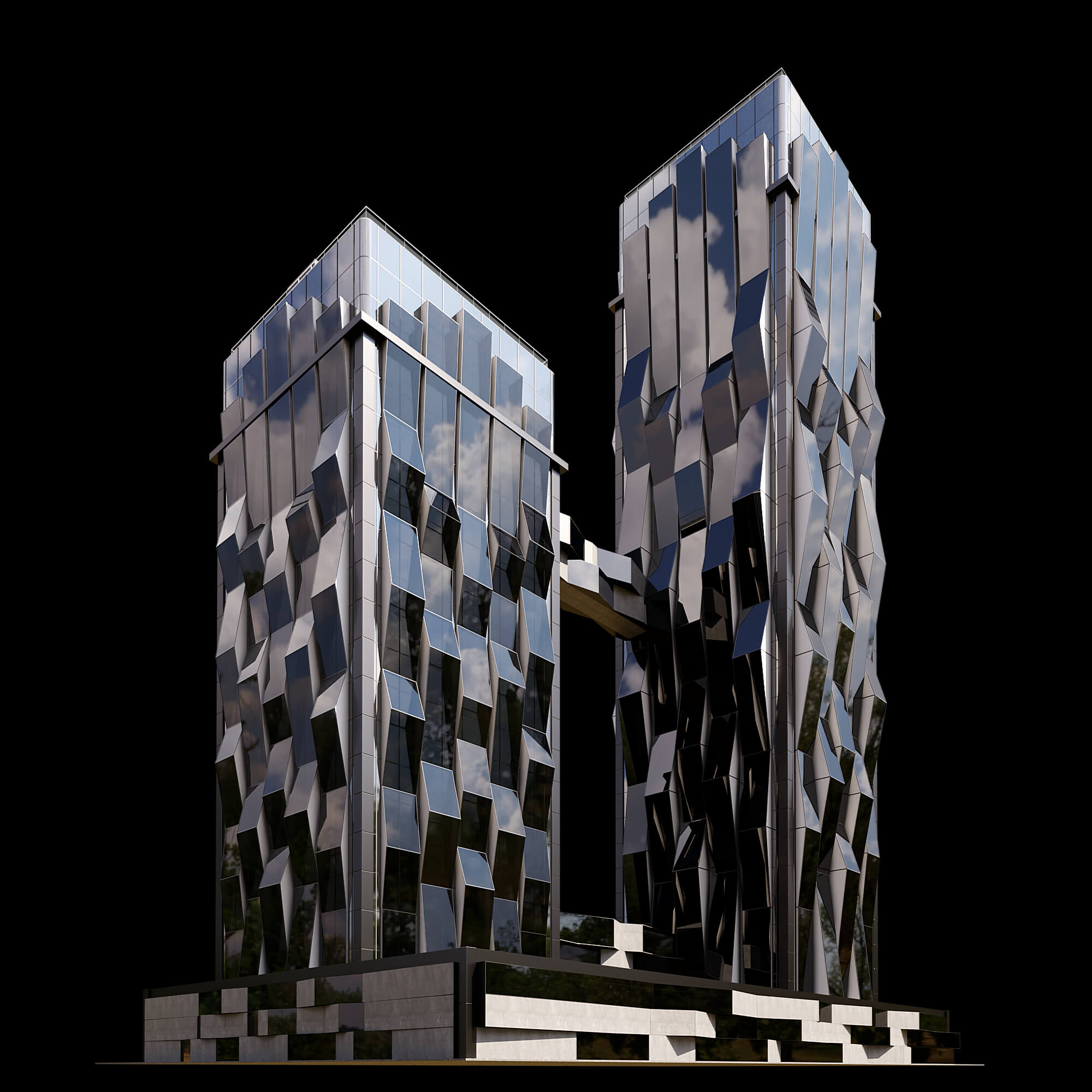 High-Rise Building 3D Model by mirzaev3d