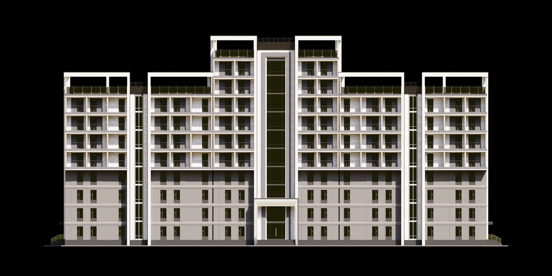 Hostel Building - 3D Model by mirzaev3d