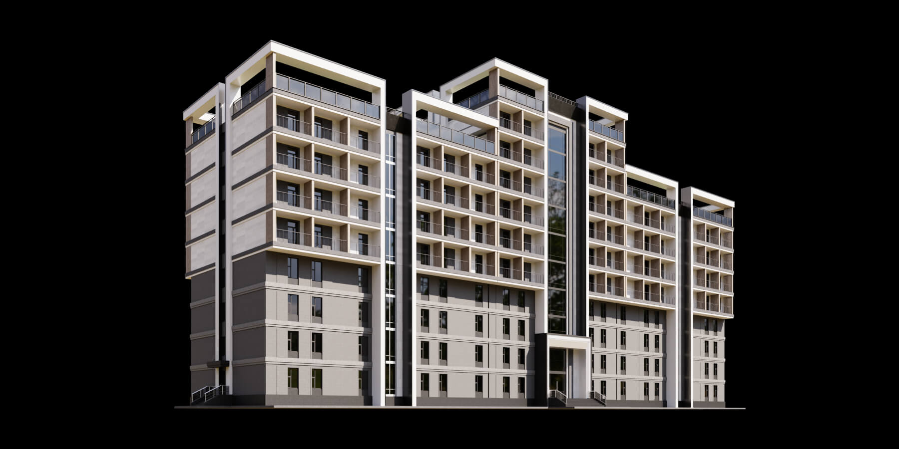 Hostel Building - 3D Model by mirzaev3d