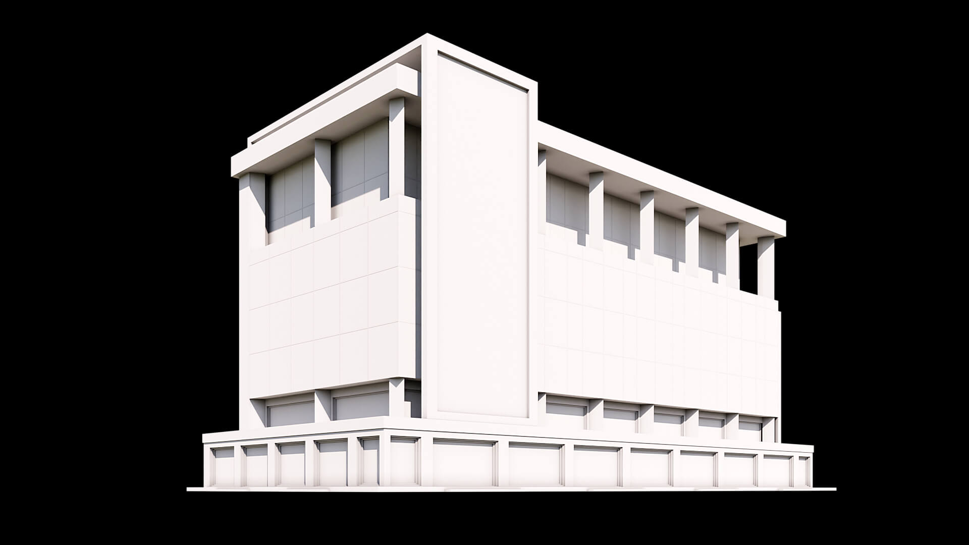 Modern Glass Building - 3D Model by mirzaev3d