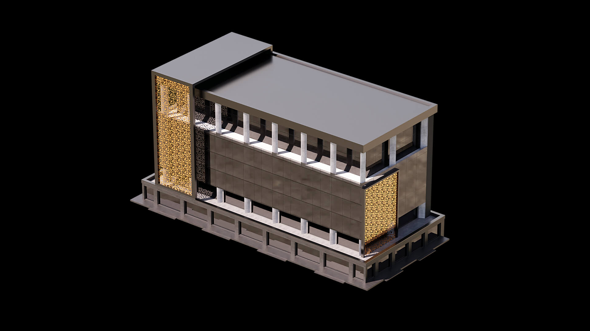 Modern Glass Building - 3D Model by mirzaev3d