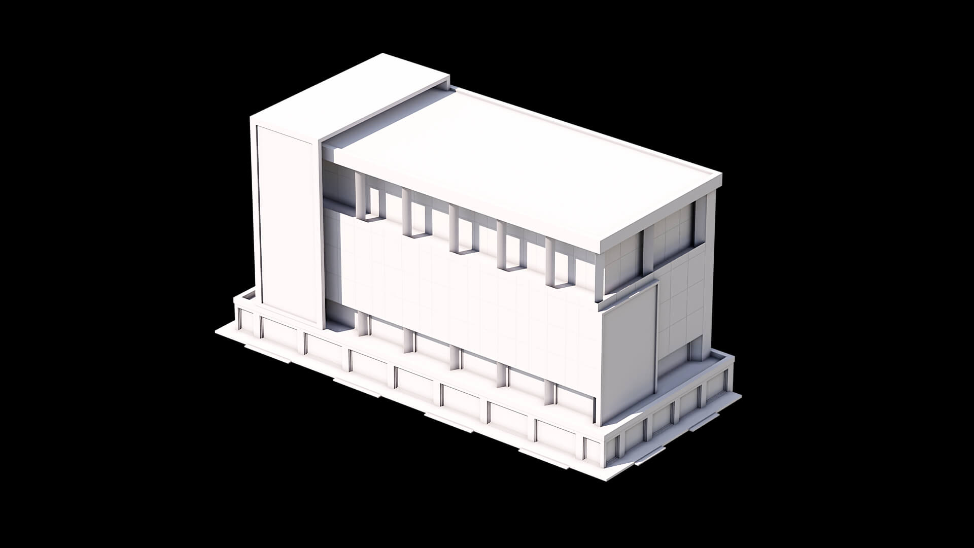 Modern Glass Building - 3D Model by mirzaev3d