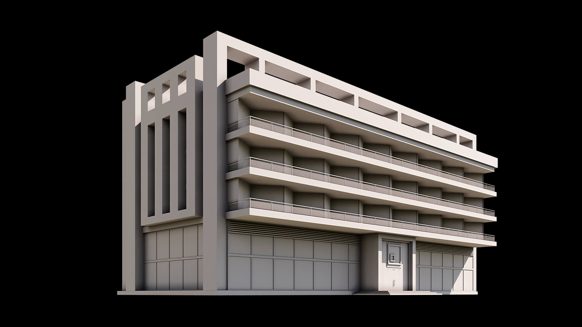 Modern Glass Building - 3D Model by mirzaev3d