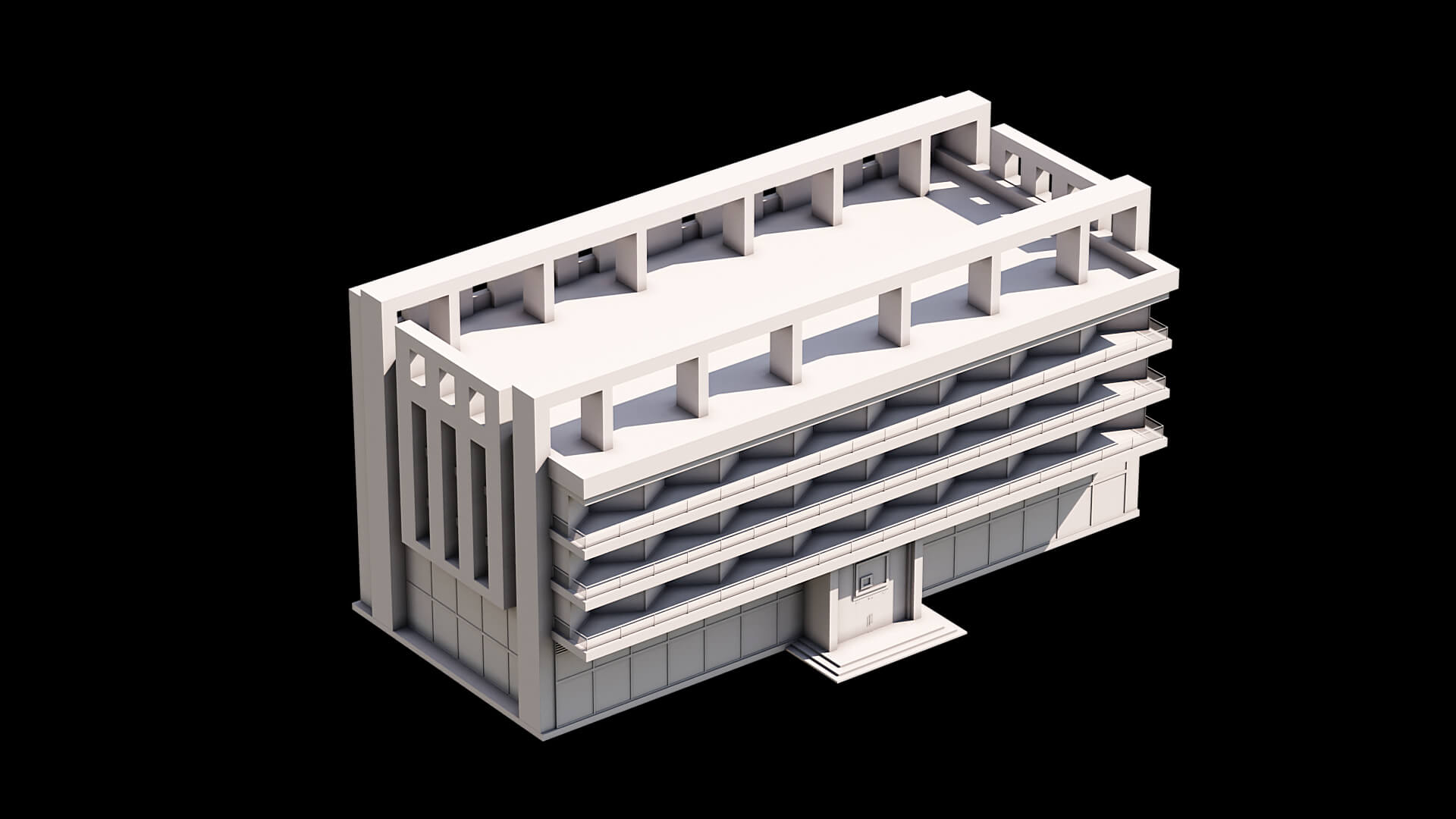 Modern Glass Building - 3D Model by mirzaev3d