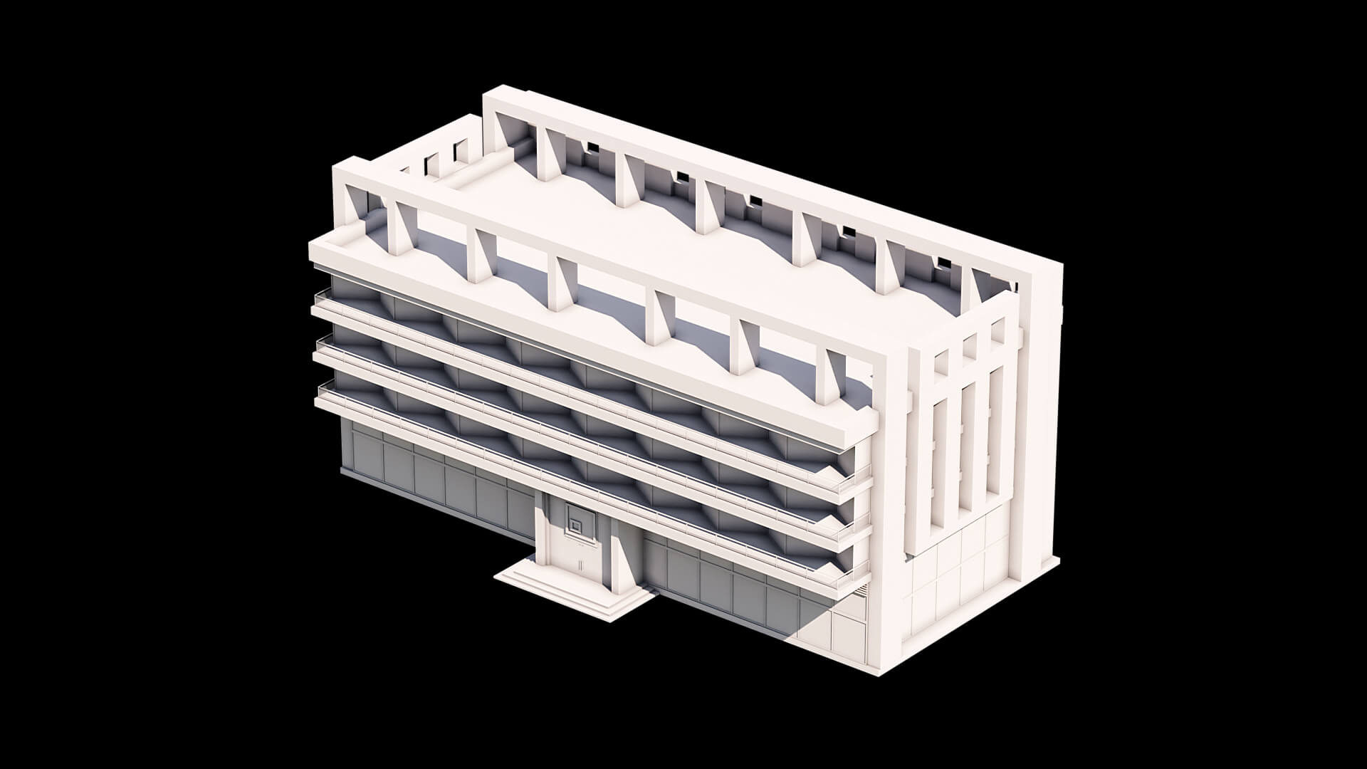 Modern Glass Building - 3D Model by mirzaev3d