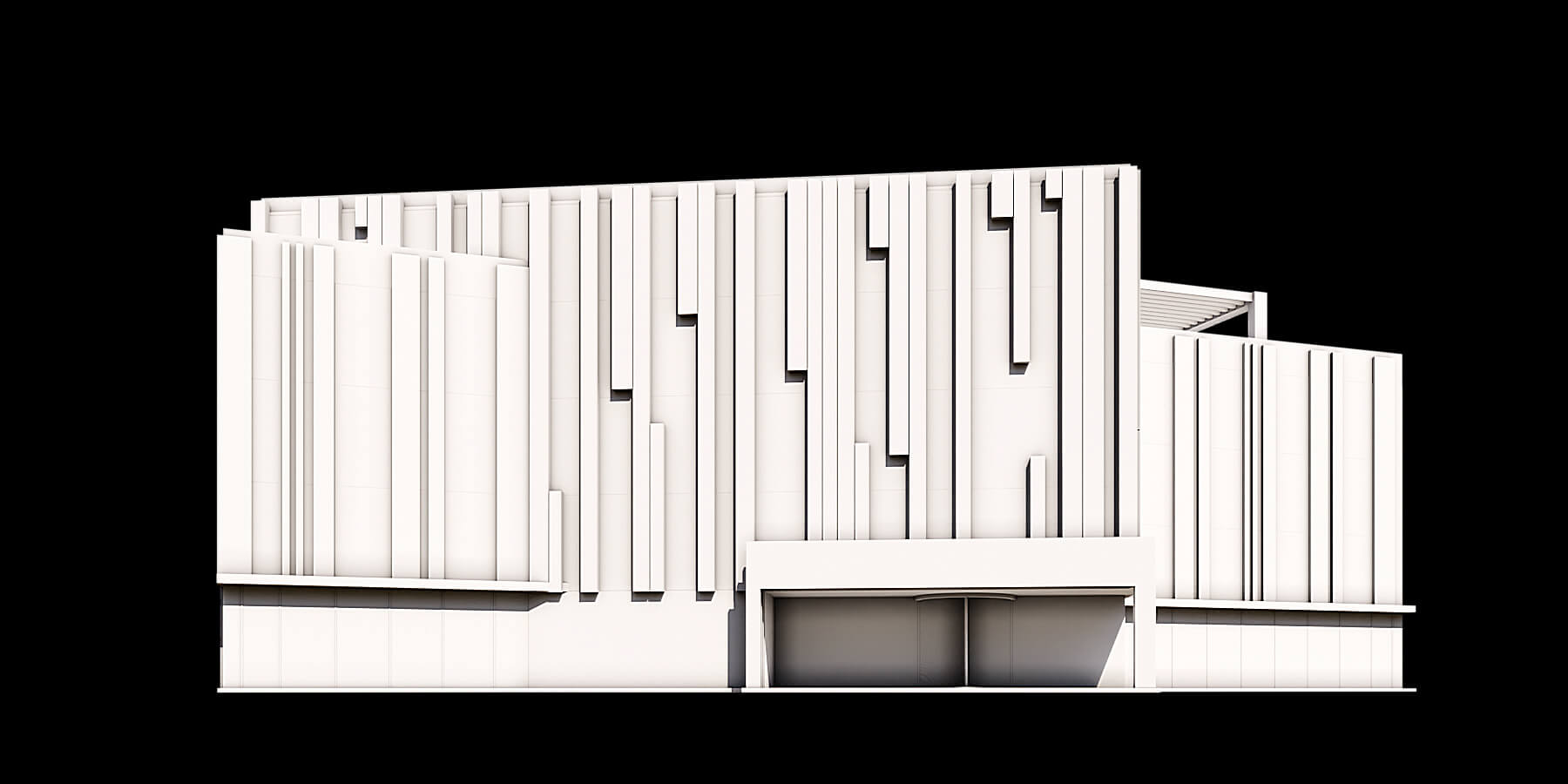 Office Building With Colored Panels - 3D Model by mirzaev3d