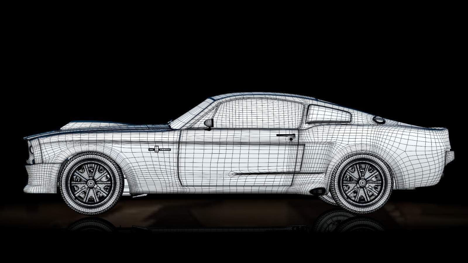 1967 Ford Mustang Shelby GT 500 - 3D Model by mishini