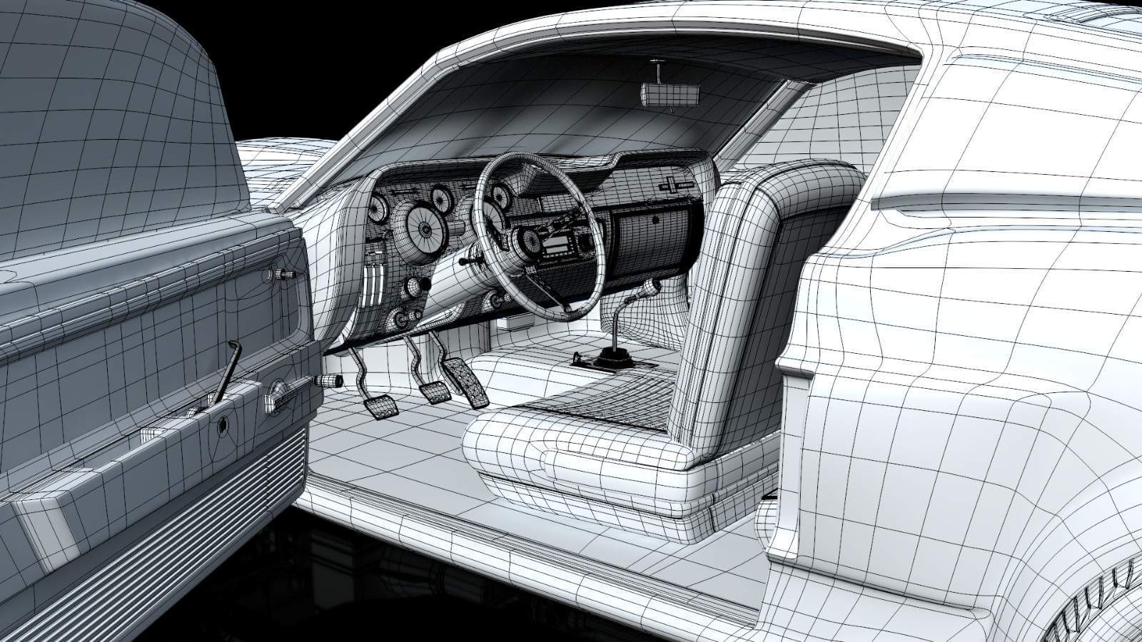 1967 Ford Mustang Shelby GT 500 - 3D Model by mishini