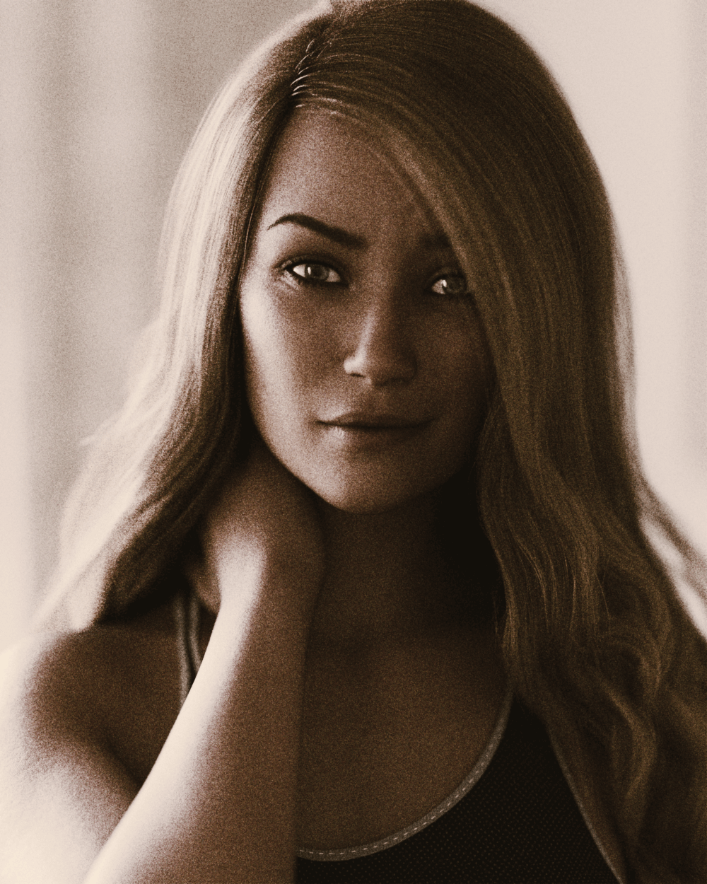 Old picture of Helen 3D Render, Digital Art by mizaut