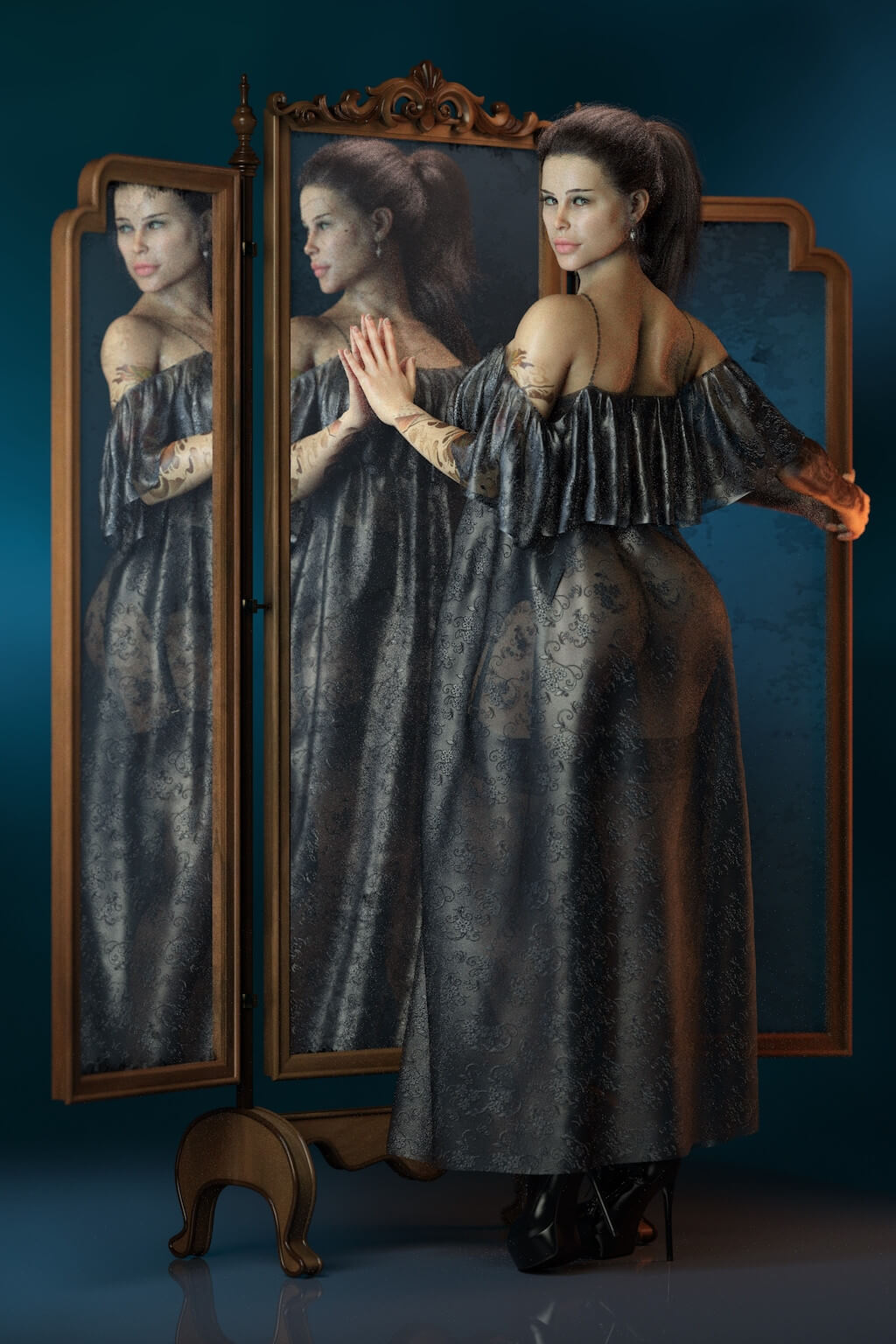 Coraline Test 3D Render, Digital Art by Mjrk