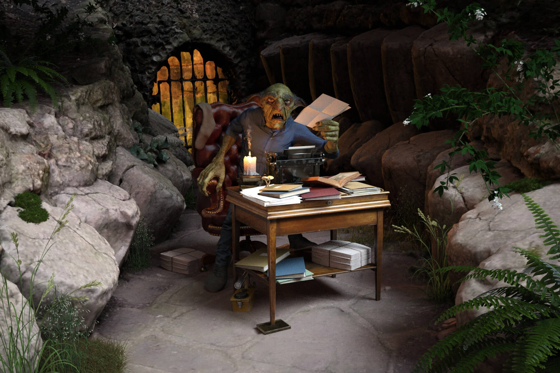 Dont feed the Troll! 3D Render, Digital Art by Mjrk