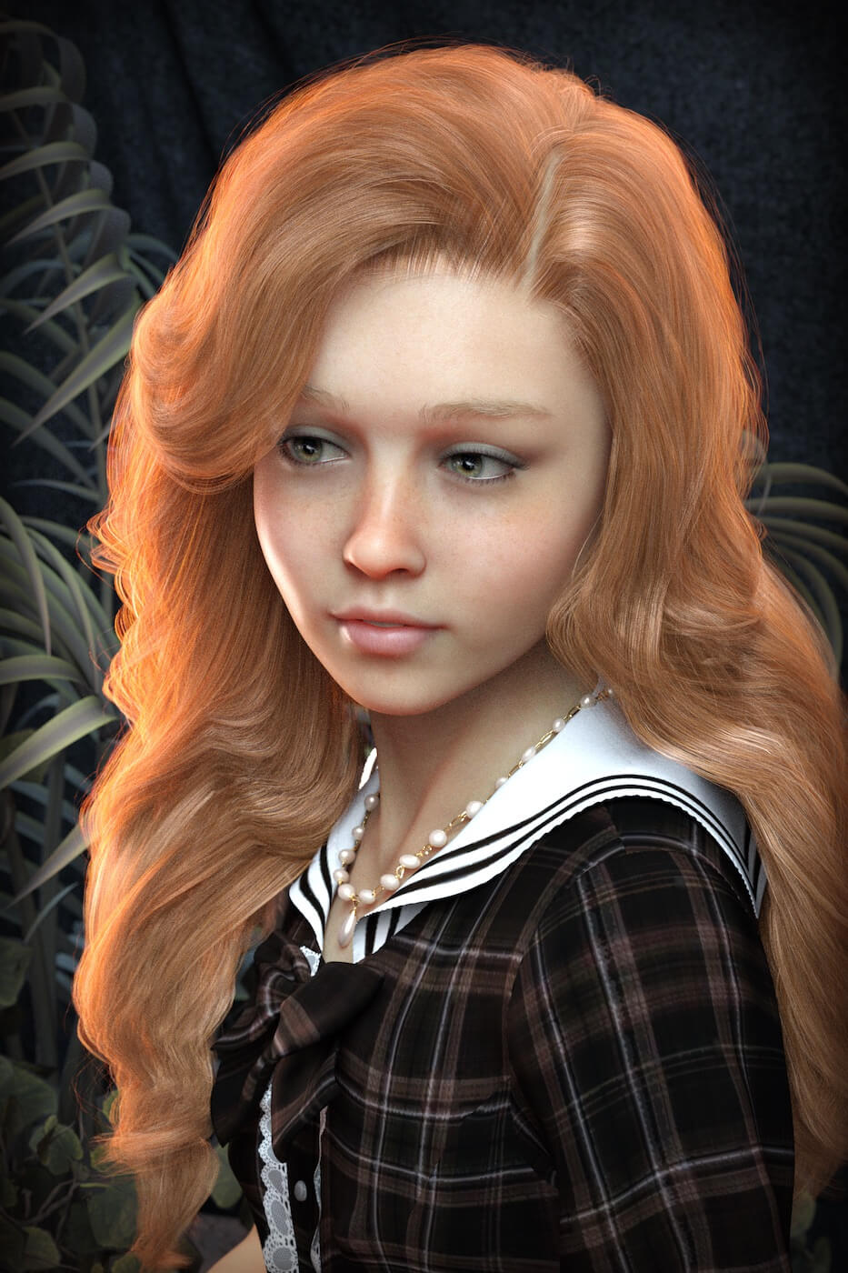 Emilia again 3D Render, Digital Art by Mjrk