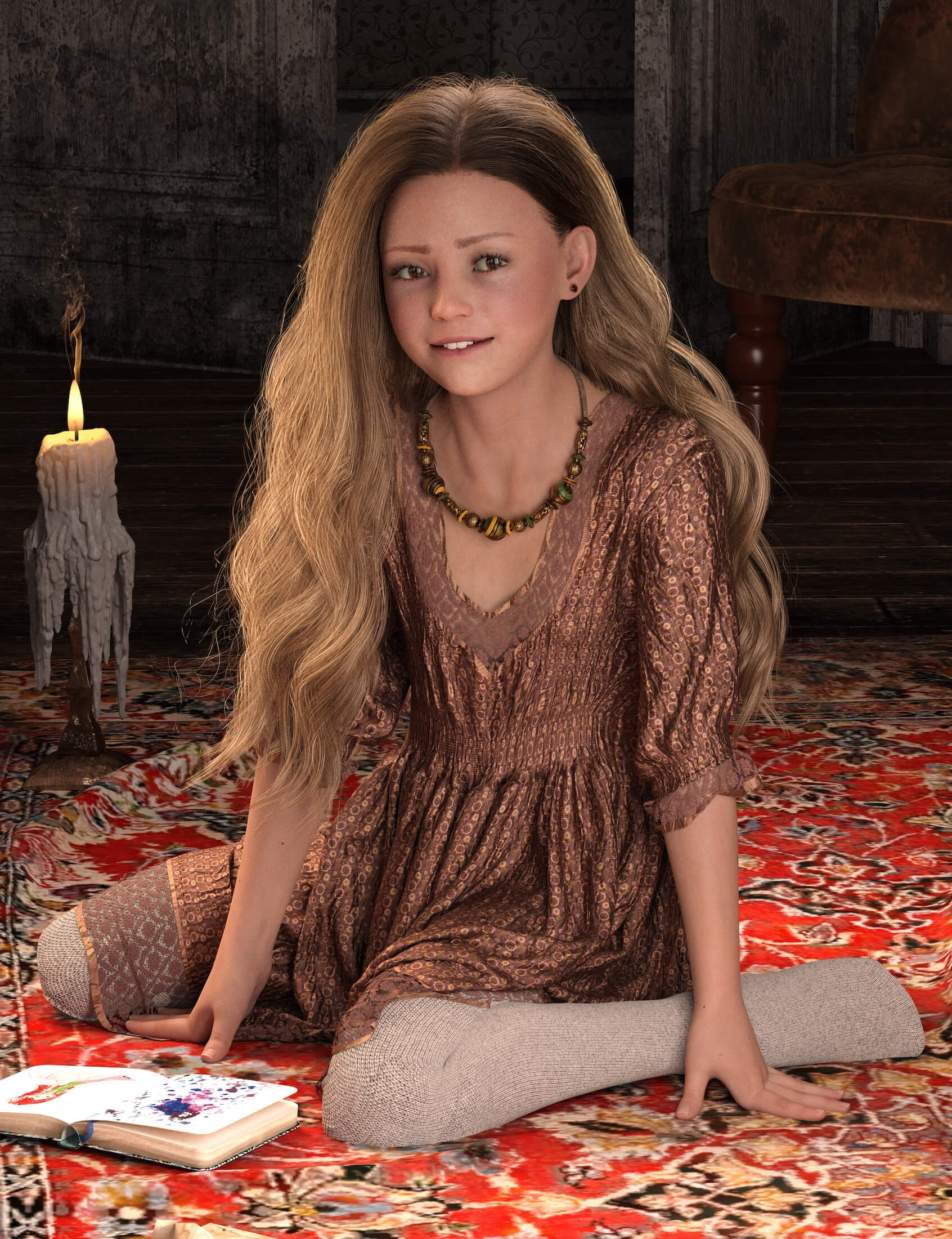 Evie 3D Render, Digital Art by Mjrk