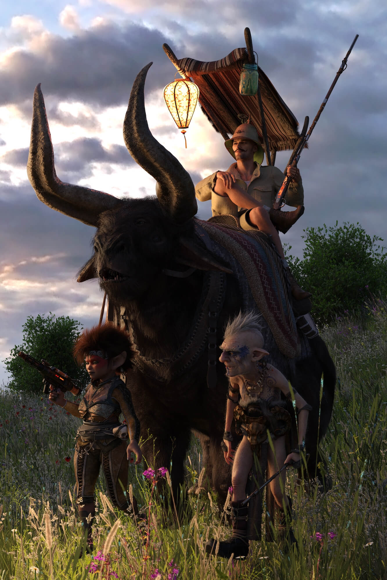 Major Grubert hunting 3D Render | RenderHub Gallery