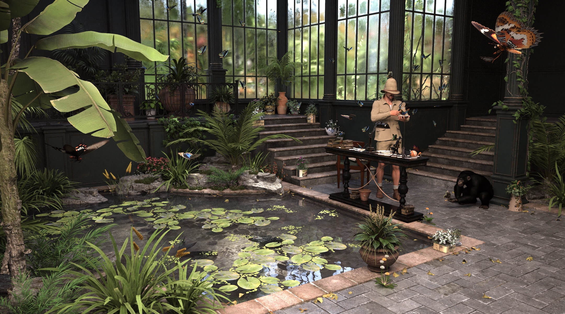 The Lepidopterist 3D Render | RenderHub Gallery