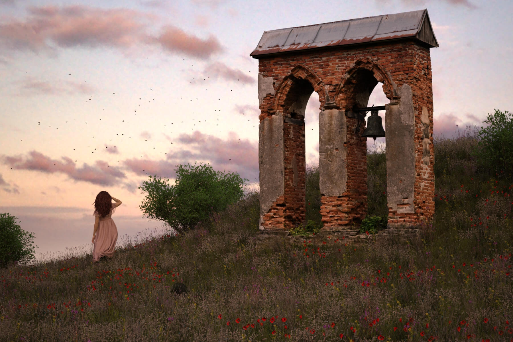 The Old Belfry 3D Render, Digital Art by Mjrk