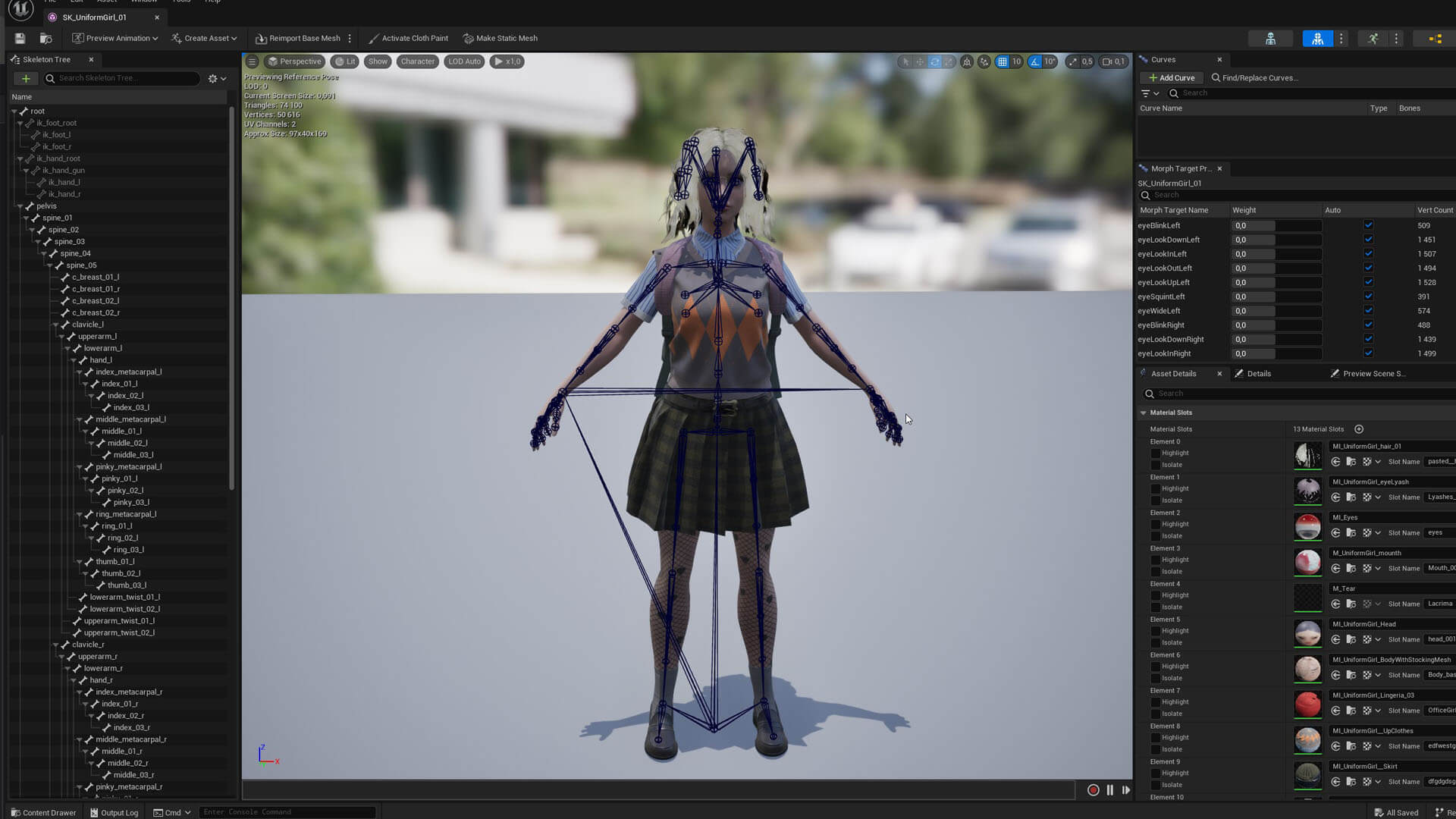 Uniform Girl V2 - 3D Model by MLTURBO
